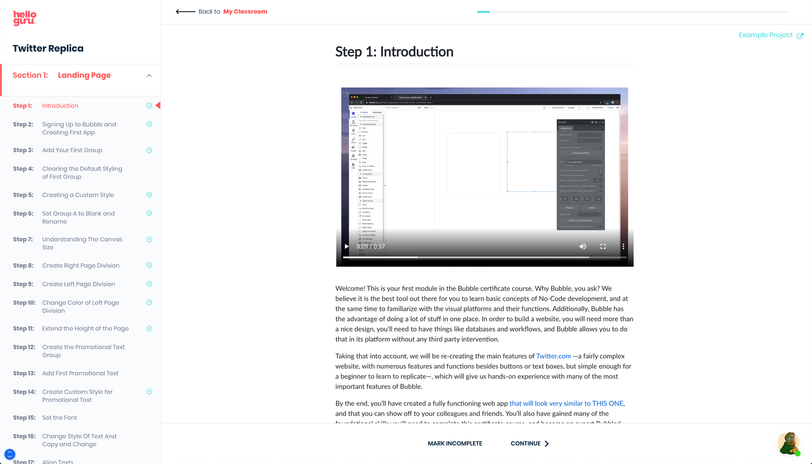 Bubble App of the Day: HelloGuru