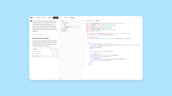 Bubble vs. Vercel v0: Which is the best AI app builder? | Bubble